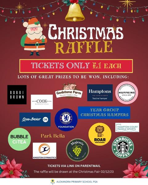 Raffle - Alexandra Primary School PSA Christmas Raffle 2023